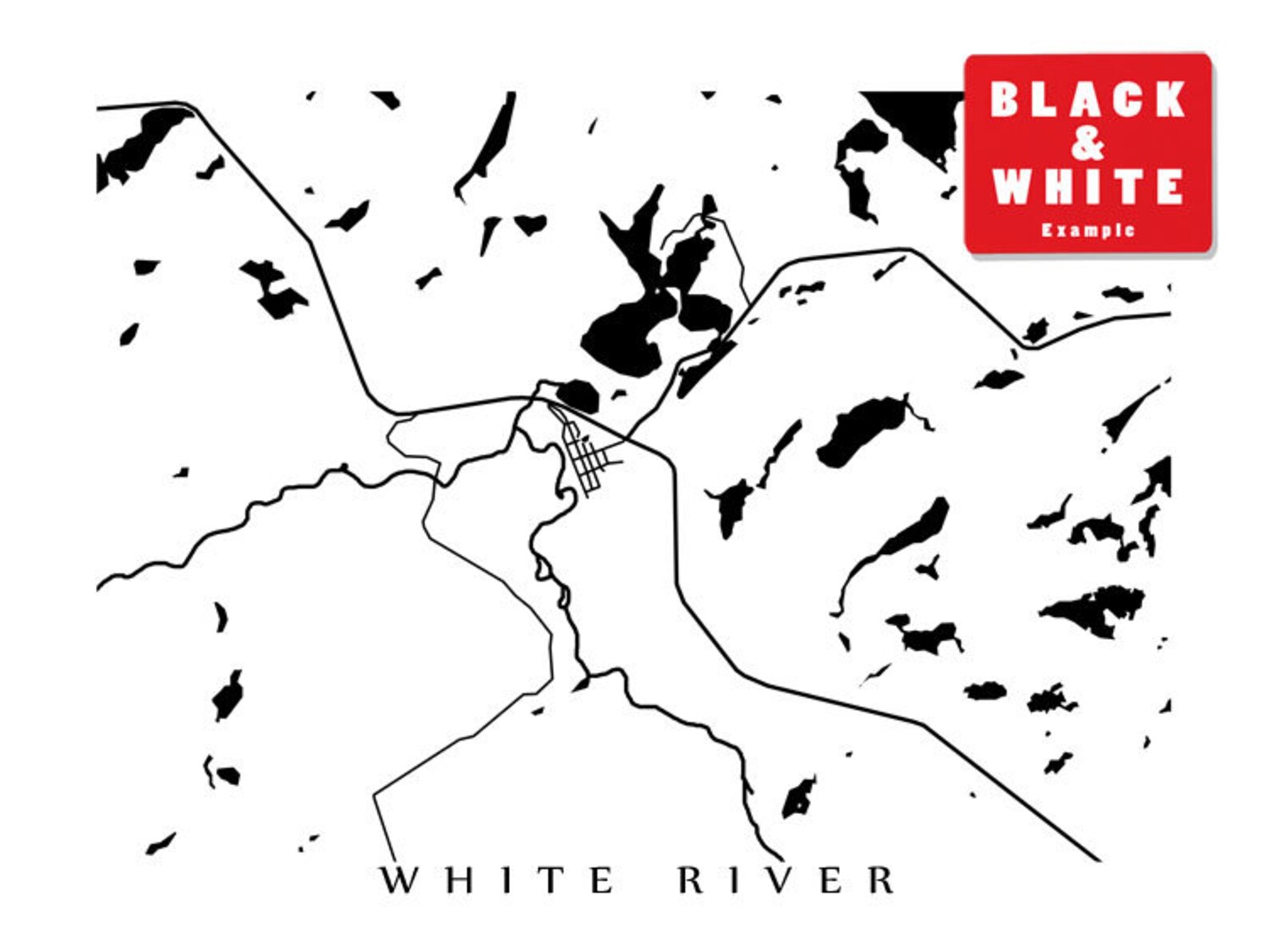 White River Northern Ontario Map Print - Etsy