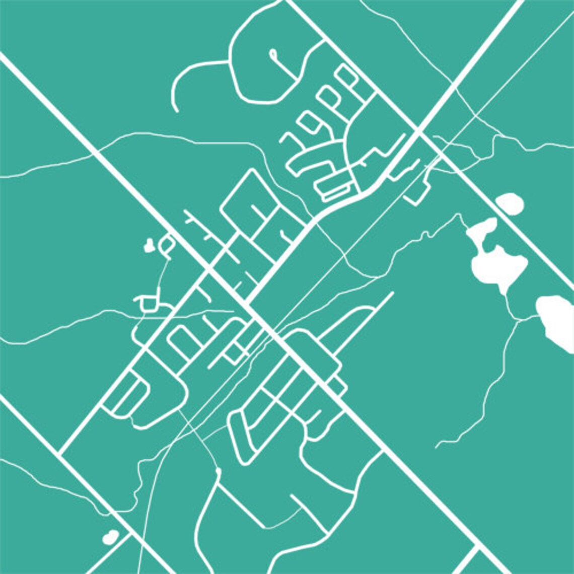 Caledon East Map - Ontario Poster Art - Etsy