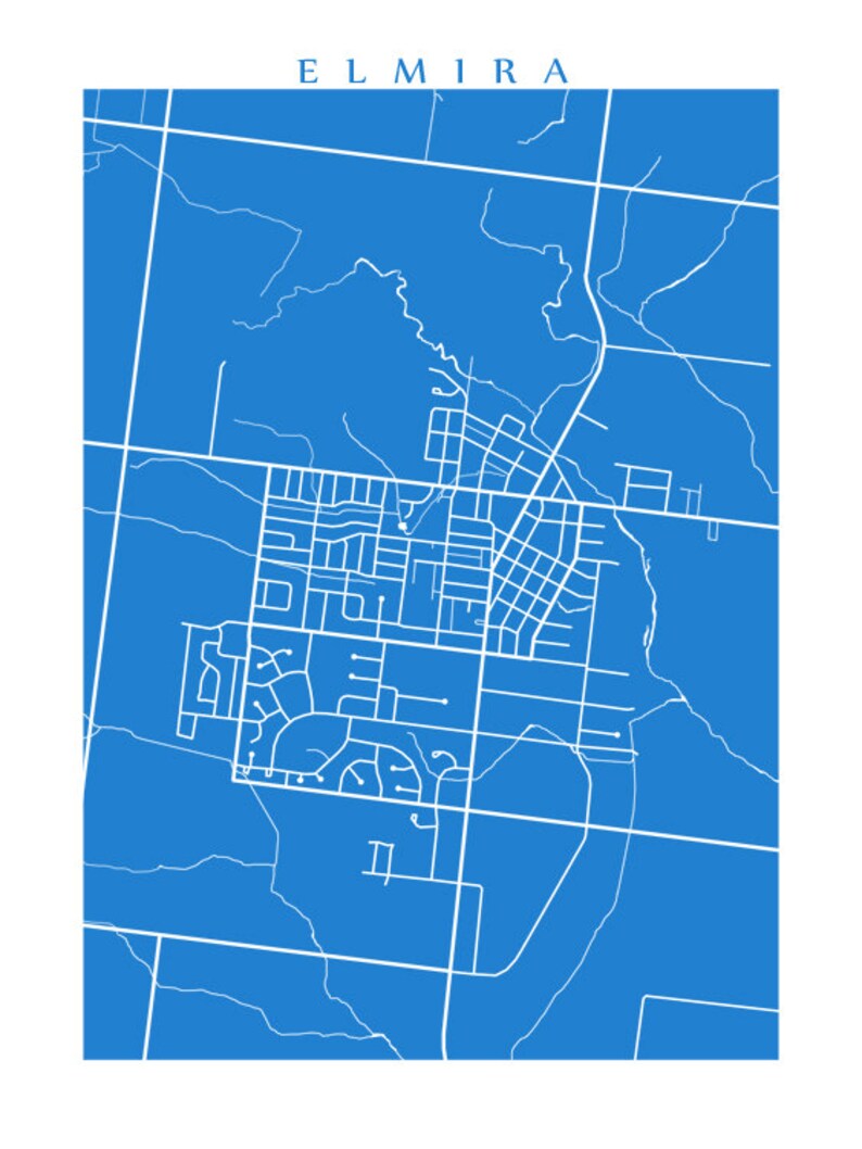 Elmira Map Print Ontario Poster Canada Home Decor | Etsy