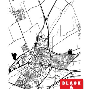 Meppel Map Print - Netherlands Poster - Etsy