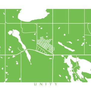Unity, SK Map Print - Saskatchewan Poster - Etsy