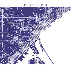 Duluth Map Print - Minnesota Poster - Etsy