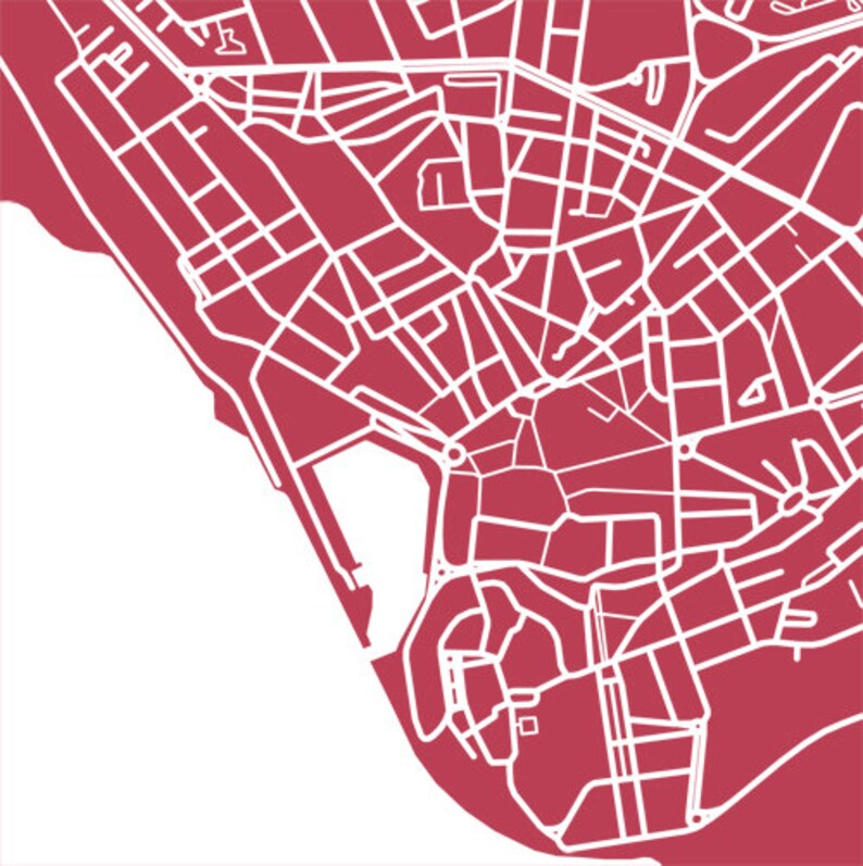 Faro Map Print Portugal Art Poster - Etsy