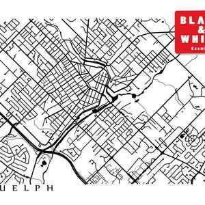 Guelph, Downtown Map - Ontario Poster Art - Etsy