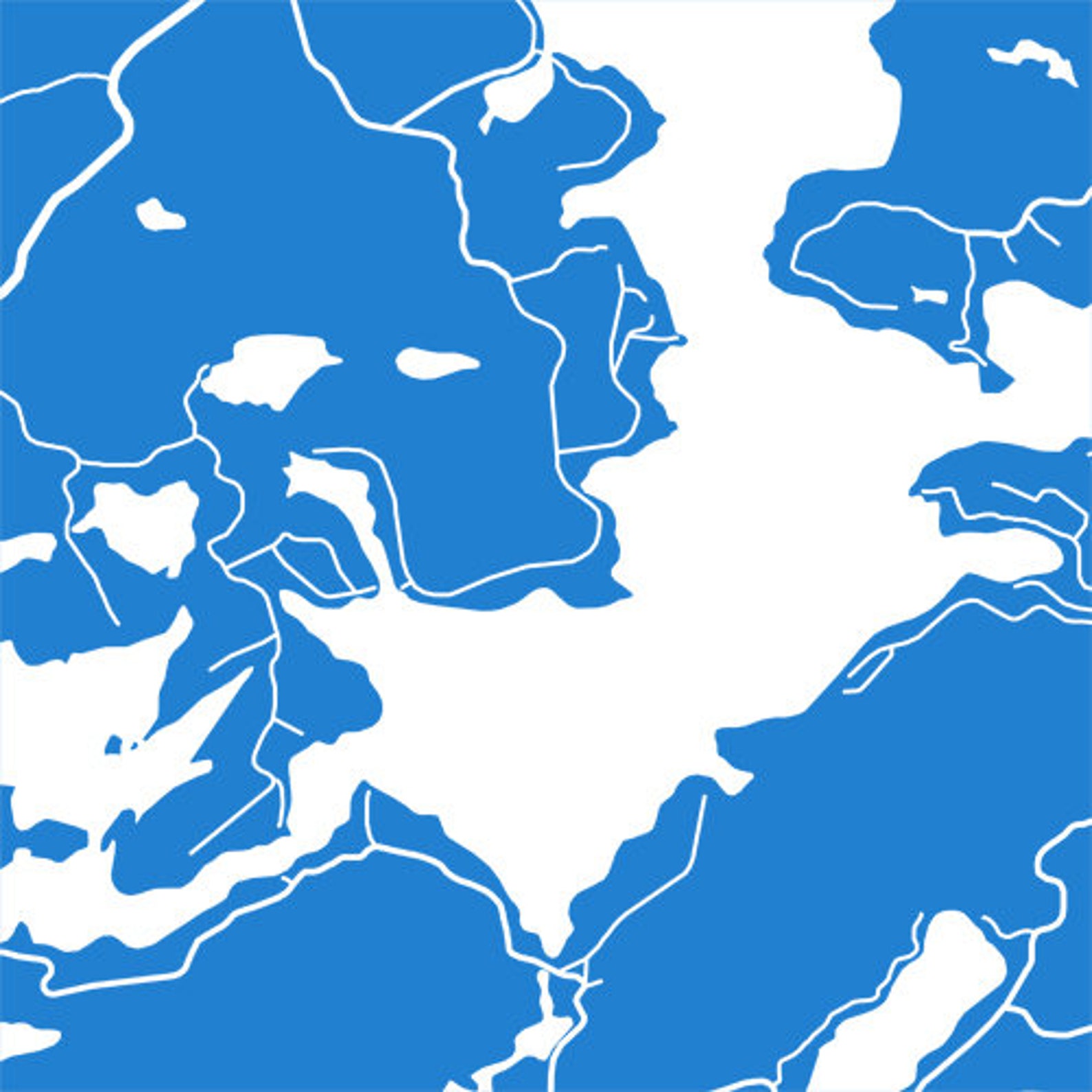 Drag Lake Map Print Haliburton Ontario Art Canada Poster - Etsy