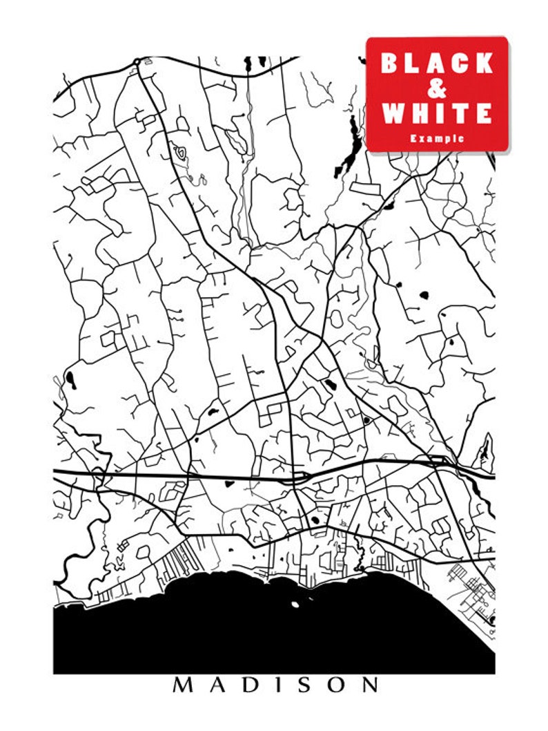 Madison CT Map Print - Etsy