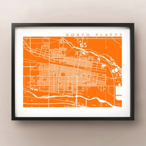North Platte, NE Map Print - Nebraska Poster - Etsy