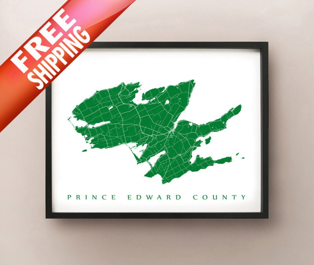 Prince Edward County Map Print - Etsy