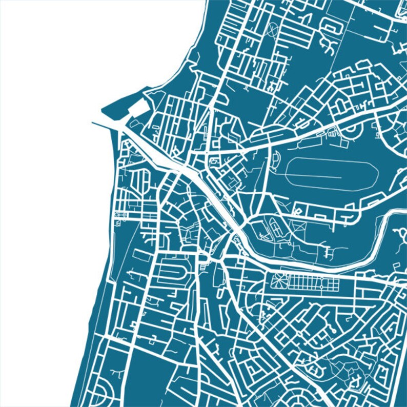 Ayr South Ayrshire Scotland Map Art Print | Etsy