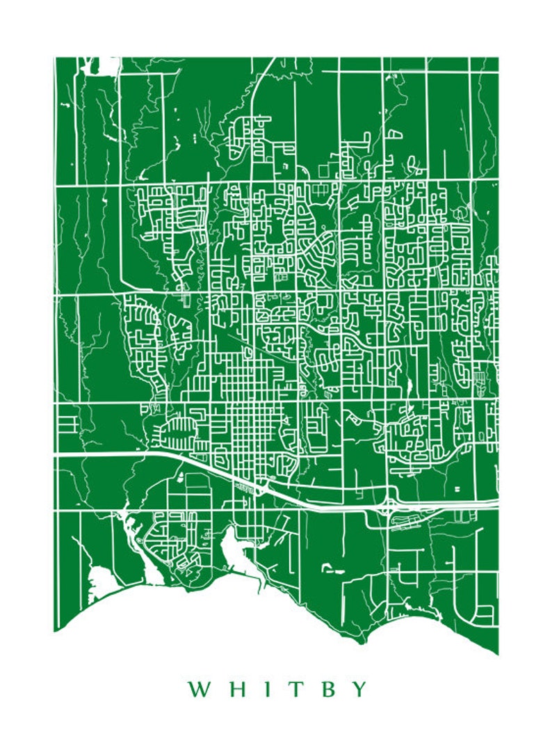 Whitby Map Print | Etsy