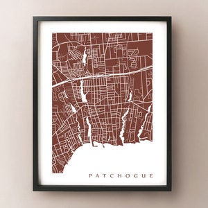 Patchogue, NY Map Print - Long Island - New York - Etsy