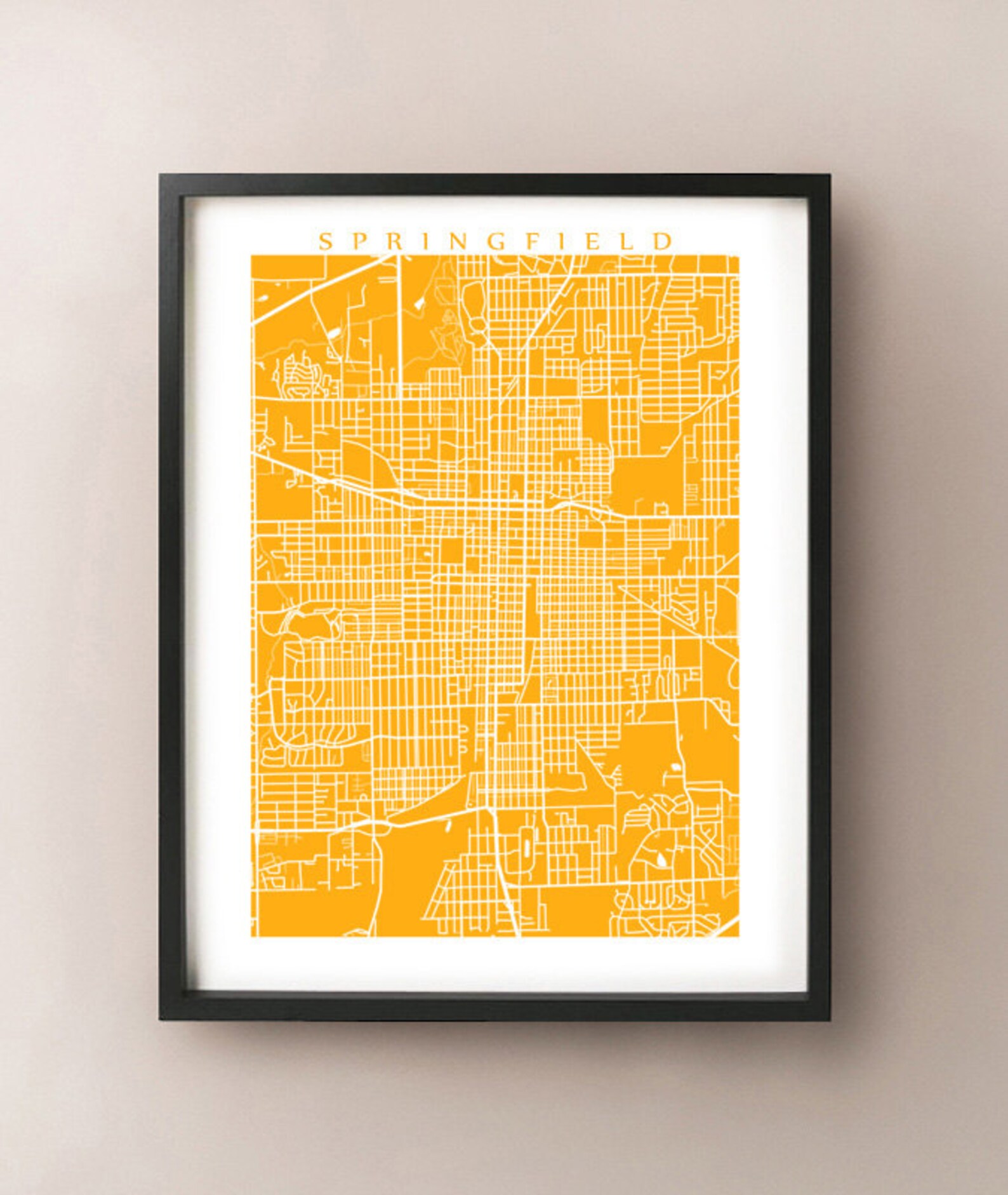 Springfield, IL City Map Print - Etsy