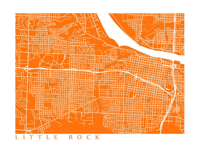 Little Rock Map Print - Etsy