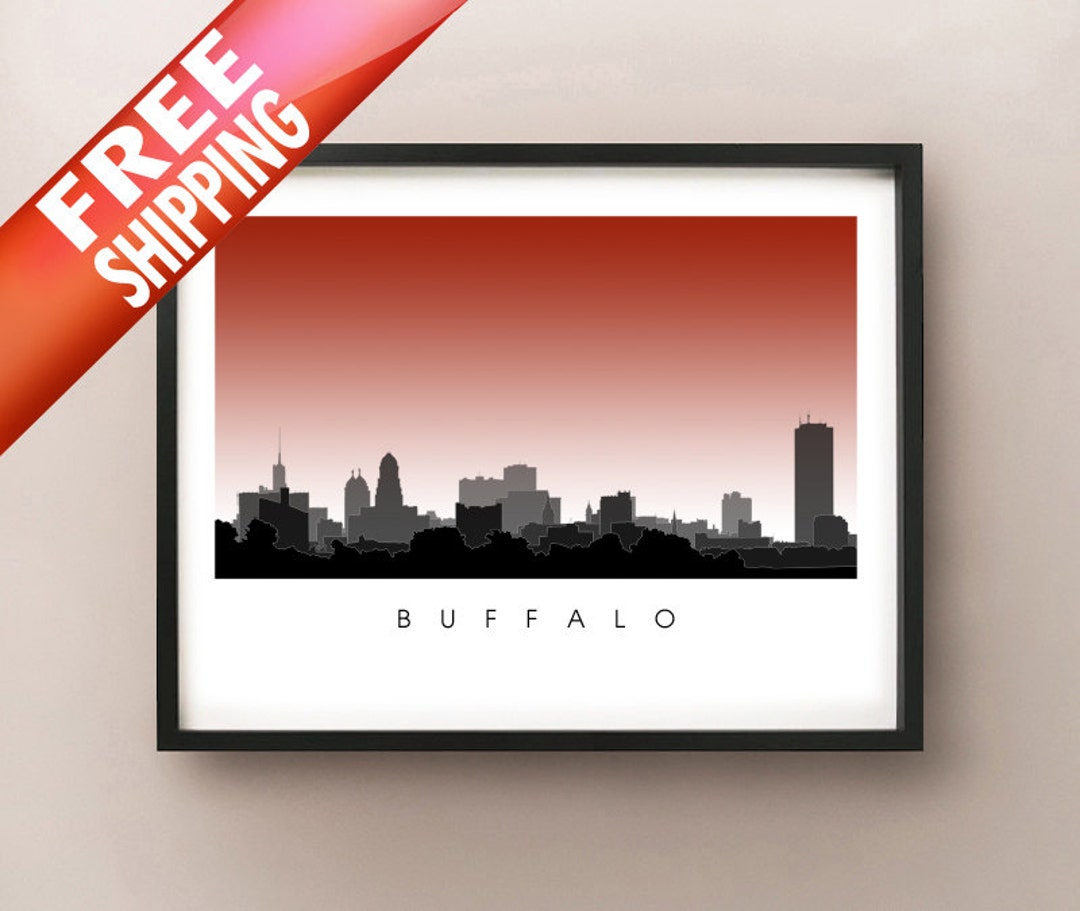 Buffalo Skyline - New York Cityscape - Etsy