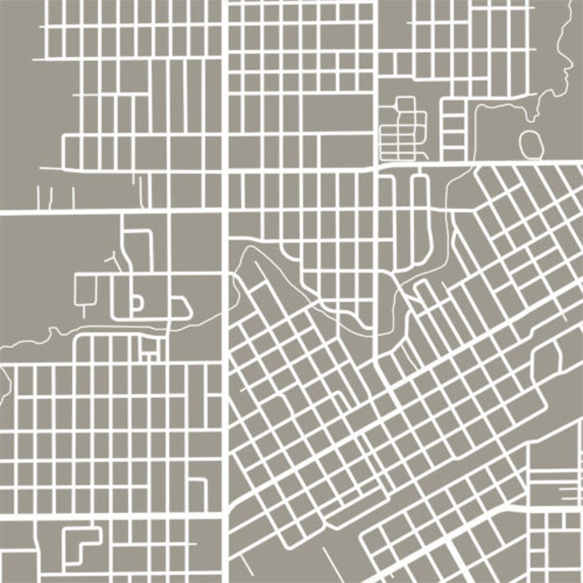 Pampa TX Map Print Texas Poster - Etsy