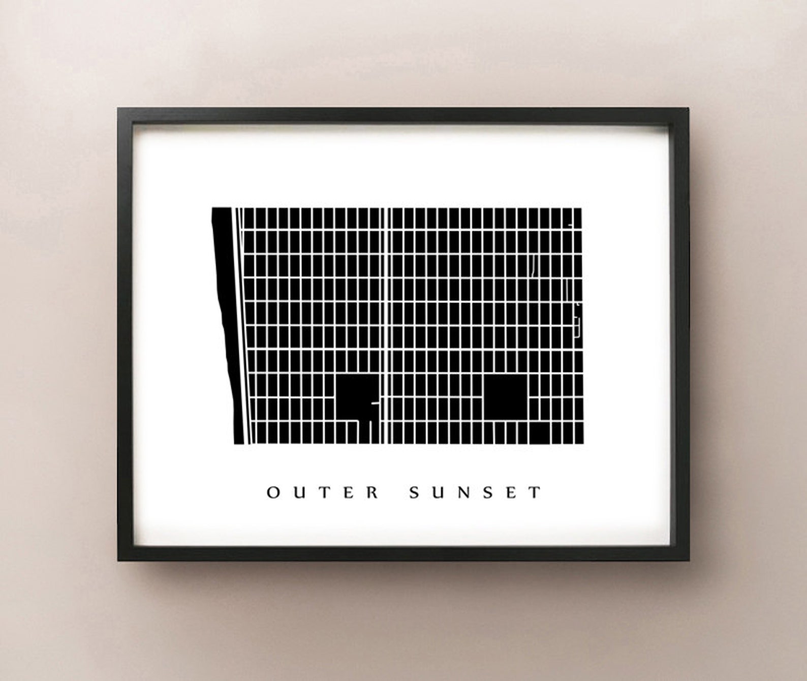 Outer Sunset Map San Francisco Neighbourhood Art Print - Etsy