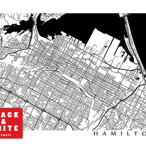 Hamilton Map Print - Ontario, Canada Poster - Etsy