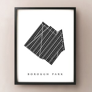Borough Park, Brooklyn - New York City Neighborhood Art Print - Etsy