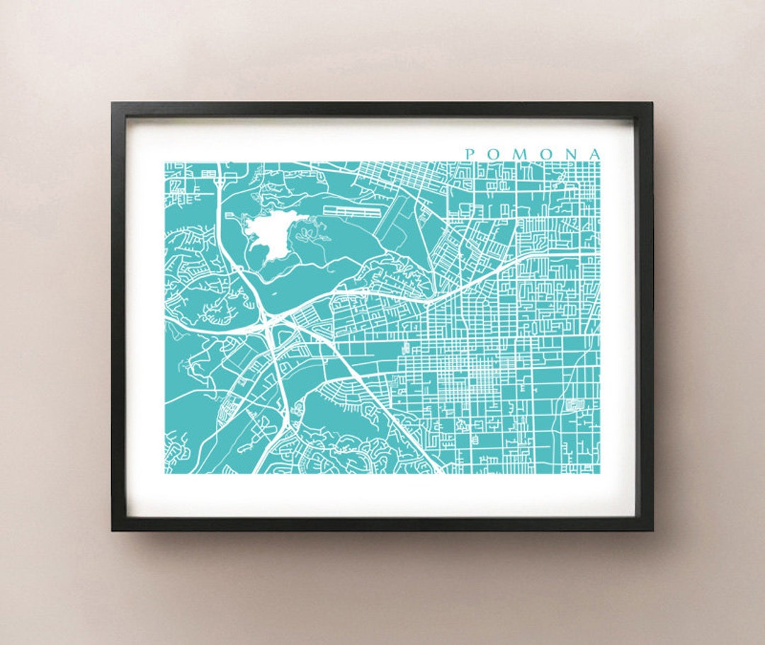 Pomona Map - California Print - Etsy