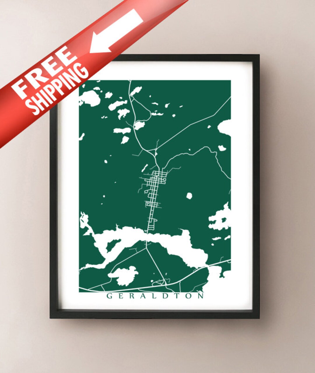 Geraldton, Northern Ontario Map Print - Etsy
