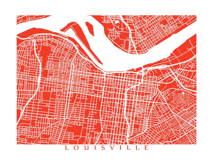 Louisville Map Print - Etsy
