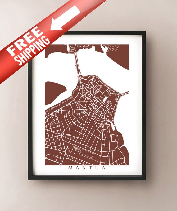Mantua Map Art Print Italy Poster | Etsy