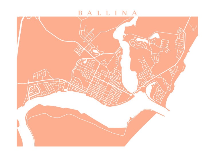 Ballina Map - More Sizes and Colors Available - New South Wales ...