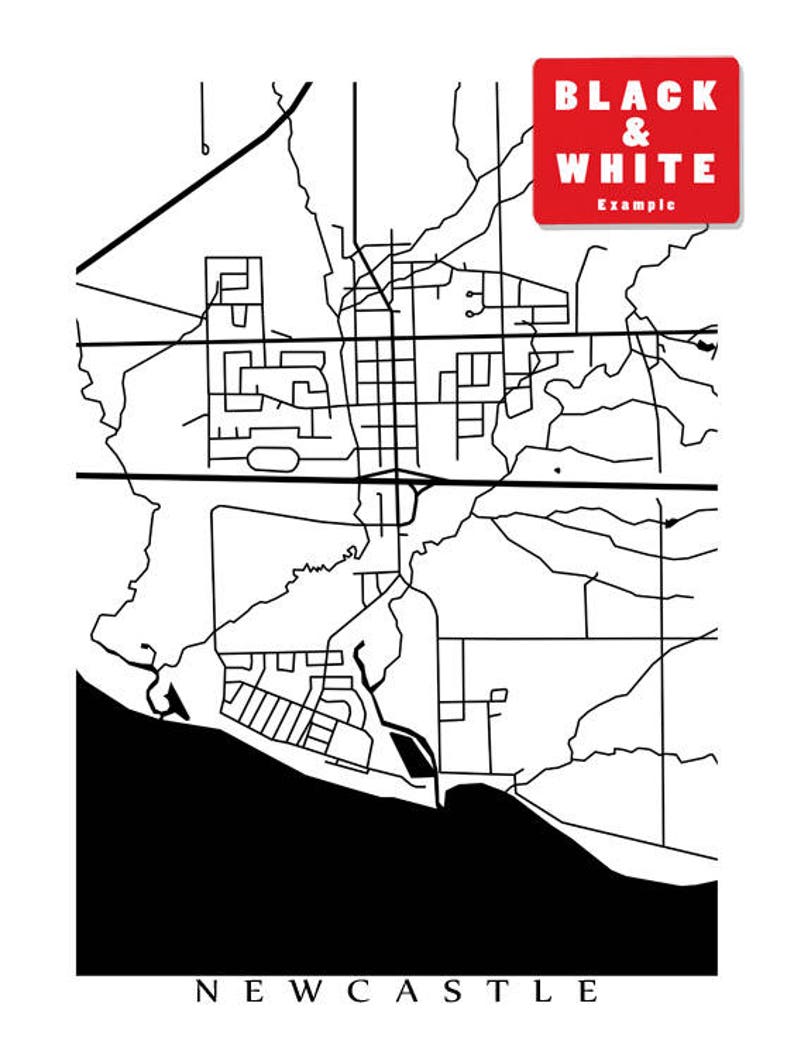 Newcastle Ontario Map Print - Etsy