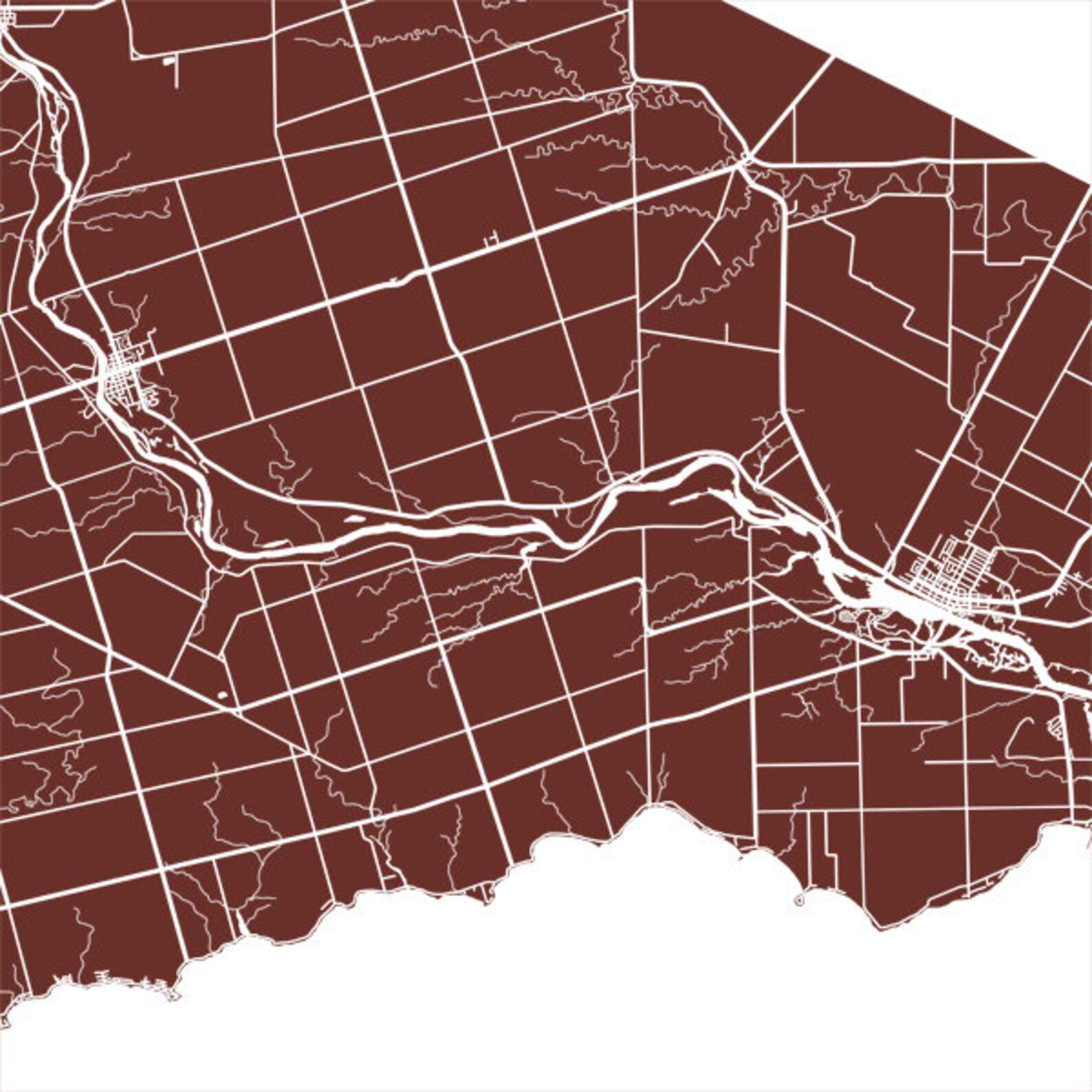Haldimand County, Ontario Map Print - Etsy