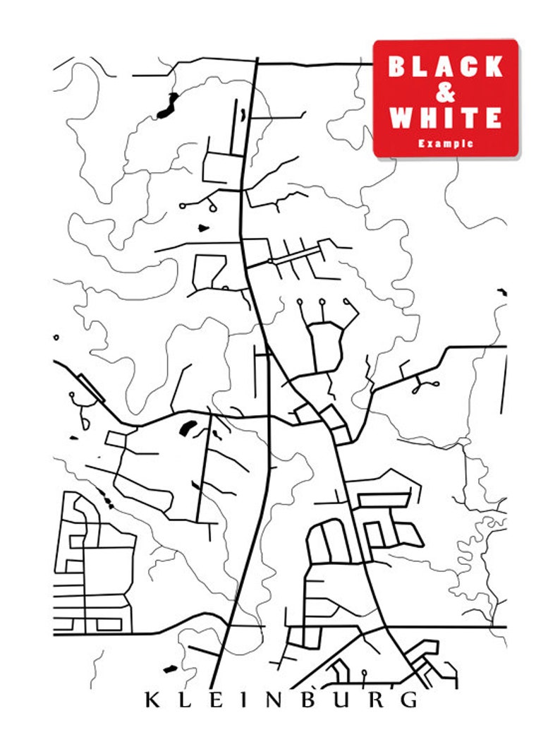 Kleinburg Map Vaughan Ontario Poster Art | Etsy