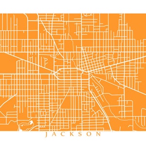 Jackson Map Print - Michigan Poster - Etsy