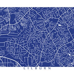 Lilburn Map Print - Georgia Poster - Etsy