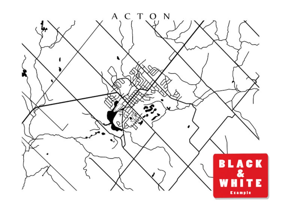 Acton Map Print - Etsy