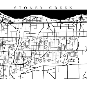Stoney Creek Map Print - Ontario Poster Art - Etsy