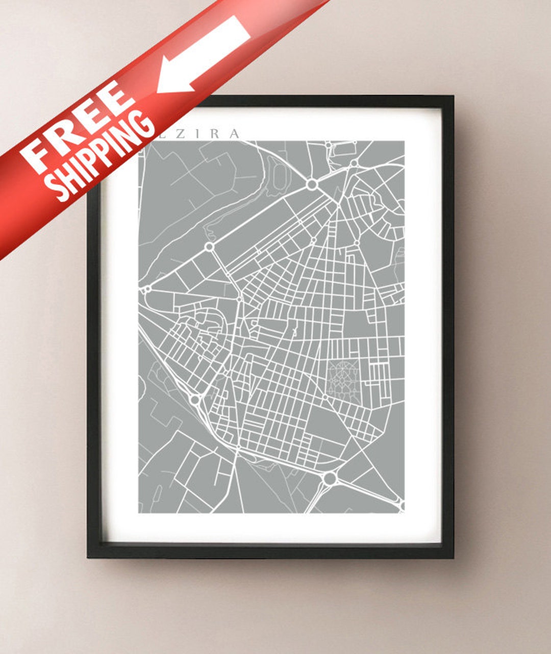 Alzira Map Spain Art Print - Etsy