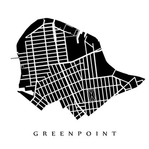 Greenpoint Map - Brooklyn, NYC Neighborhood Art Print - Etsy