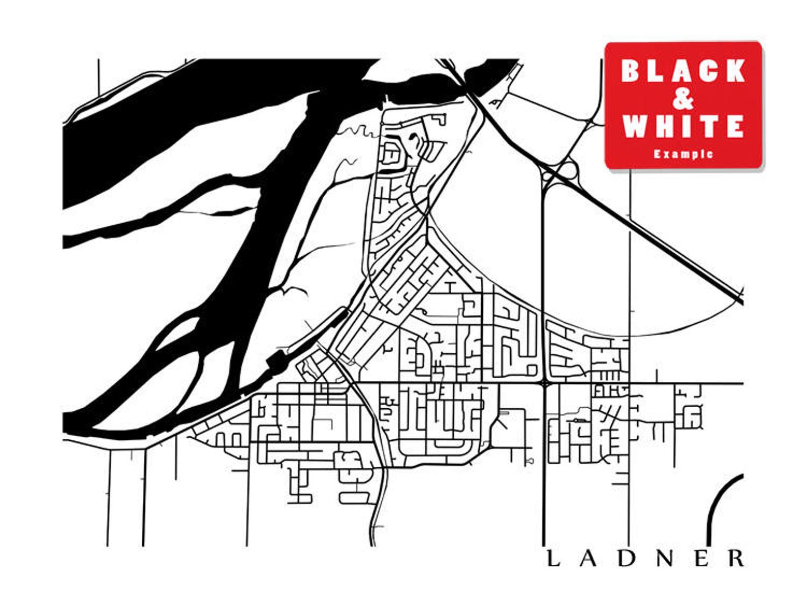 Ladner Delta Map Poster Print BC Canada - Etsy UK