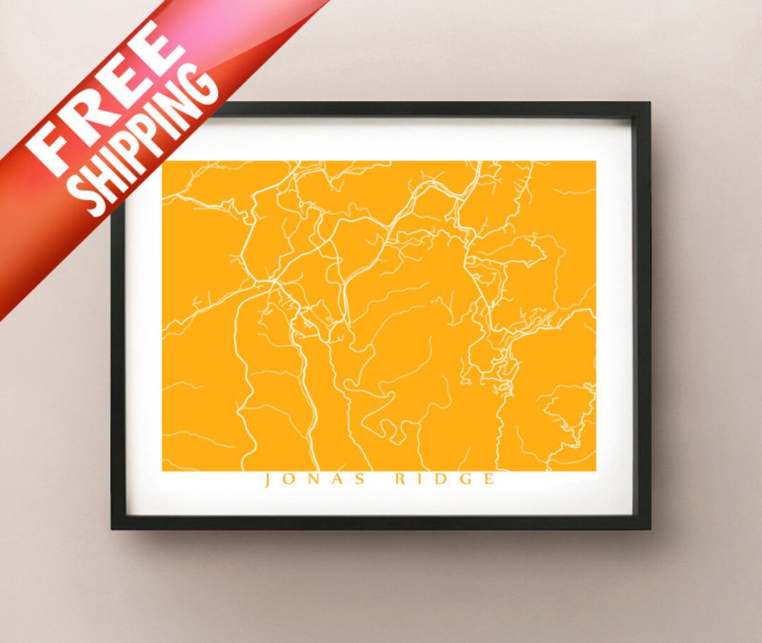 Jonas Ridge, NC - Burke County, North Carolina Map Print - Etsy