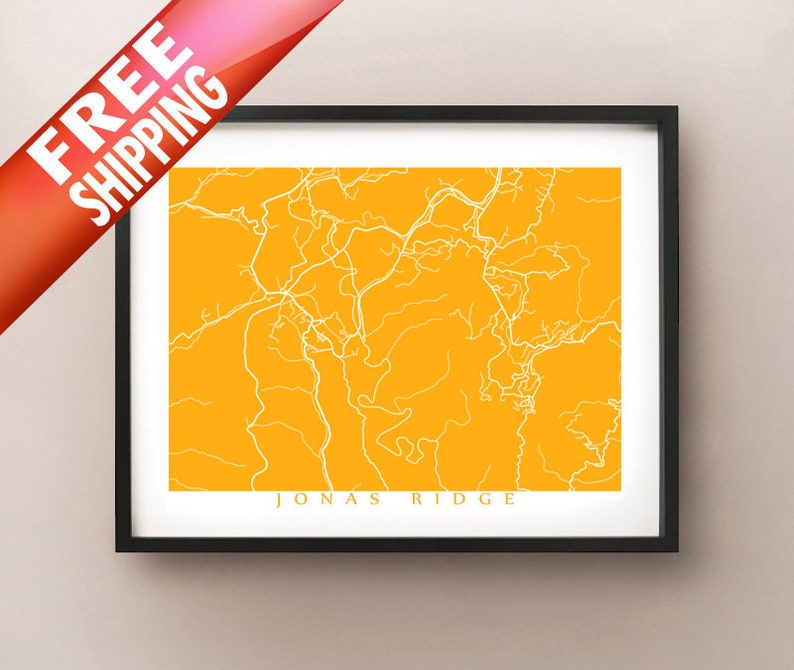 Jonas Ridge NC Burke County North Carolina Map Print - Etsy