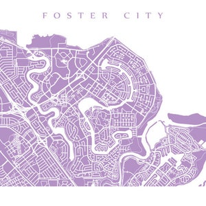 Foster City, CA Map - Bay Area, California Poster Print - Etsy