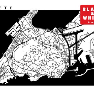 Sete Map Print - France Art Poster - Choose Your Color and Size - Etsy