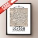London Vintage Style Sepia Map Art Print London England - Etsy