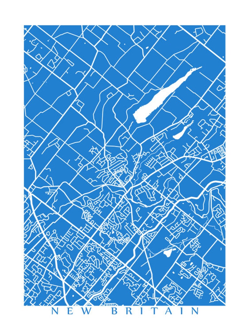 New Britain PA Map Pennsylvania Poster - Etsy