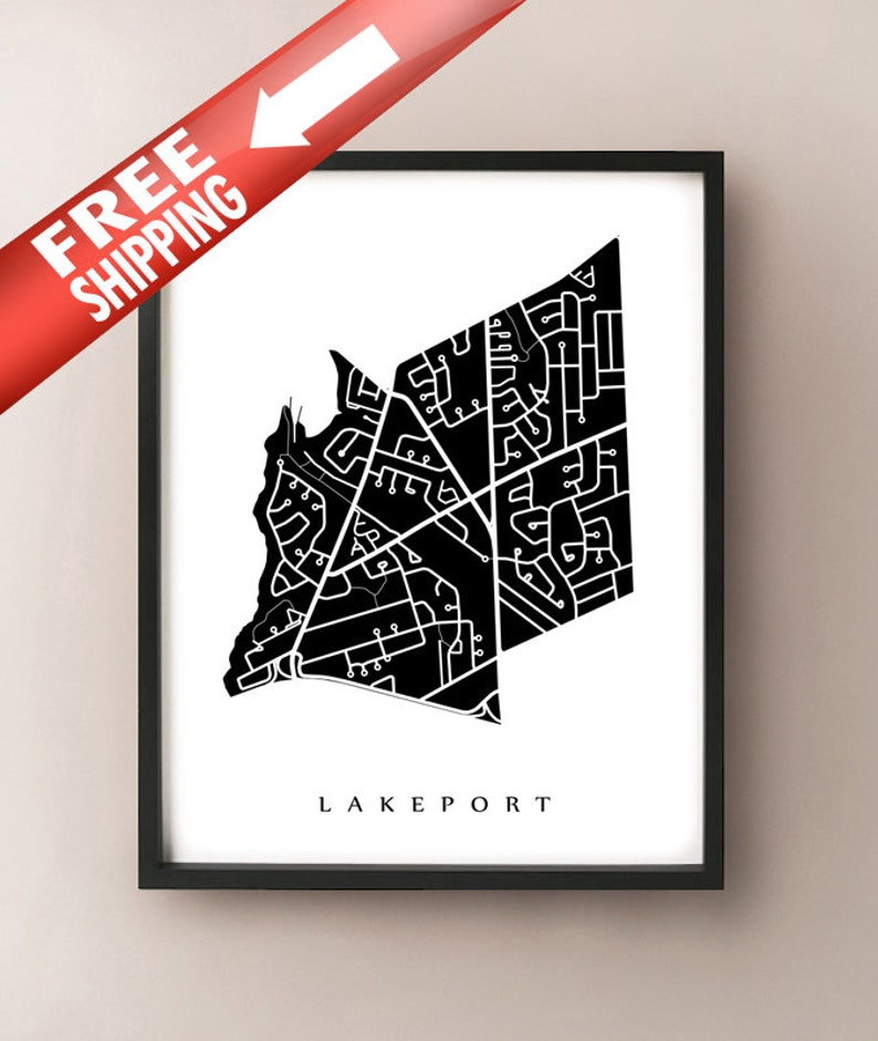Lakeport Map - St. Catharines ON Neighbourhood Art Print - Etsy