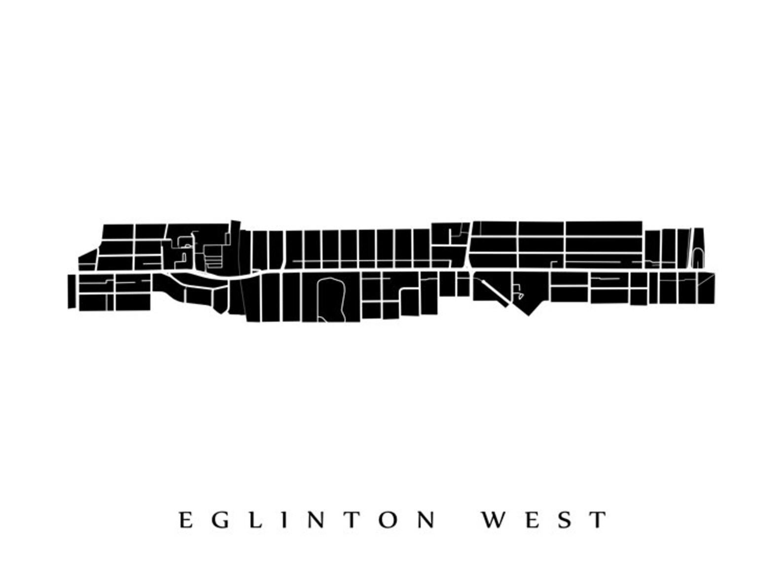 Eglinton West Map - Little Jamaica, Toronto Neighbourhood Art Print - Etsy