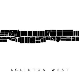 Eglinton West Map - Little Jamaica, Toronto Neighbourhood Art Print - Etsy