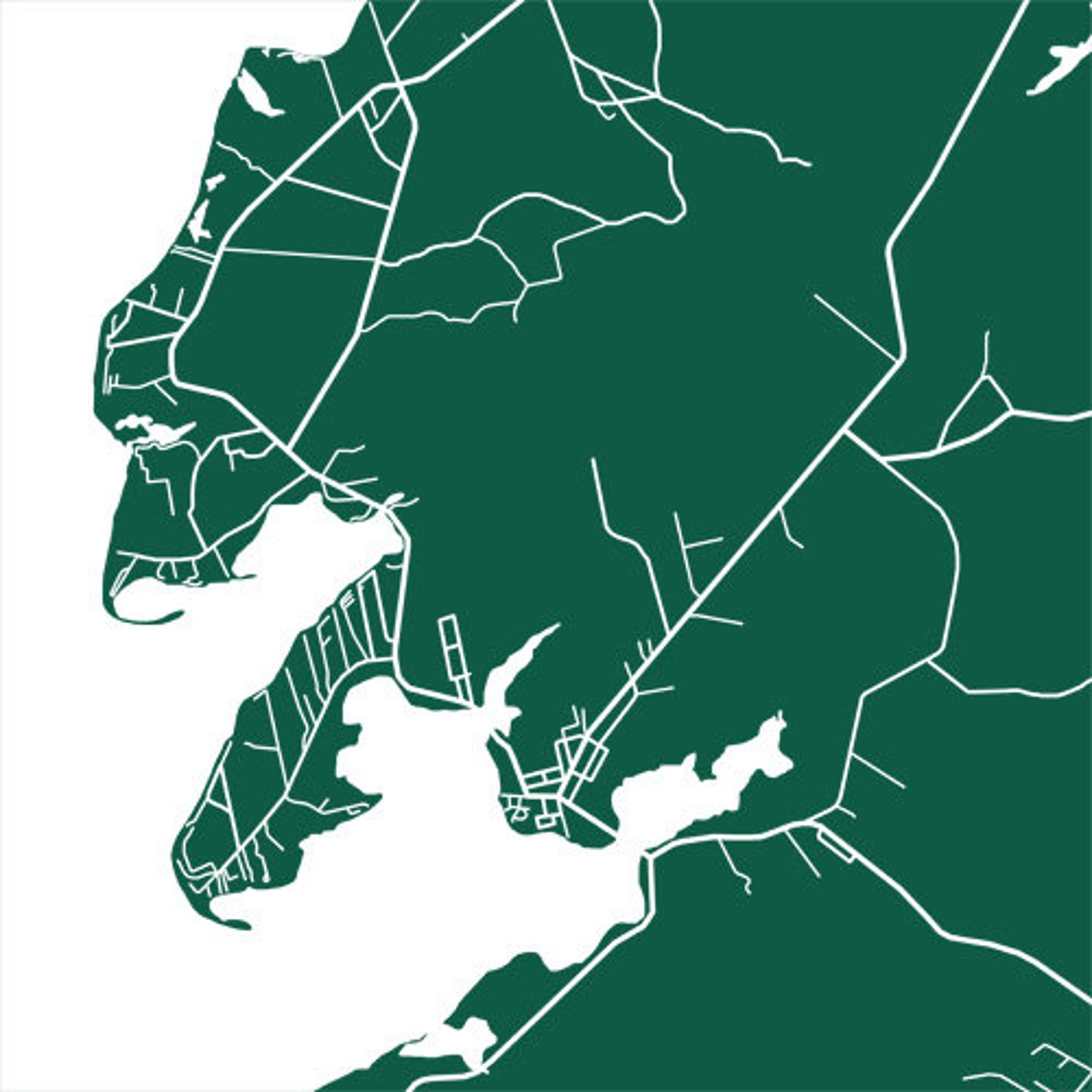 Lamèque Island Map New Brunswick Art Poster - Etsy