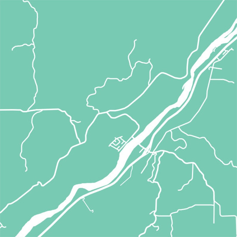 Pritchard BC Map Poster Print British Columbia Canada - Etsy