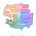 Victoria, BC Map - Coloured Neighbourhoods Print - Etsy