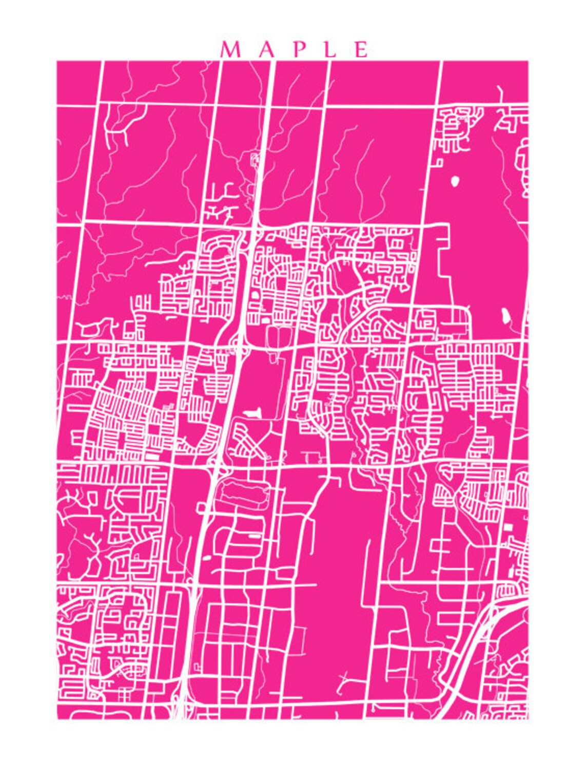 Maple, ON Map Print - Etsy